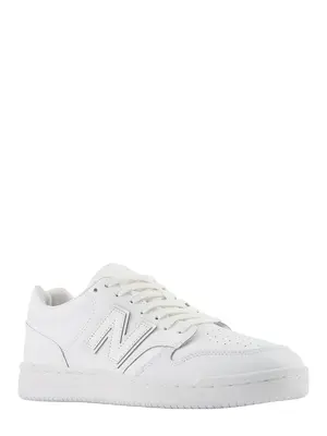 NEW BALANCE 480 Lace-Up Basketball Sneakers White/white