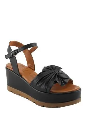 SPRING STEP SHOES Wakefield Platform Wedge Sandals - Black