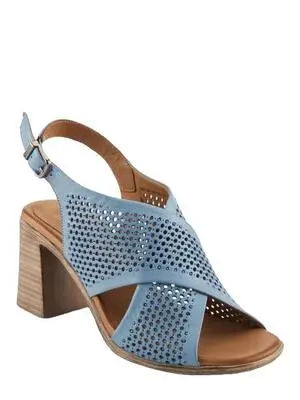 SPRING STEP SHOES Luanca Leather Slingback Sandal - Blue