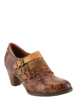 SPRING STEP SHOES Graphic Bootie - Brown Multi