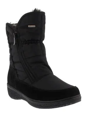 SPRING STEP SHOES Ernestina Waterproof Bootie - Black Fabric