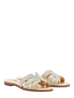 LK BENNETT Riley Metallic Sandals - Soft Gold