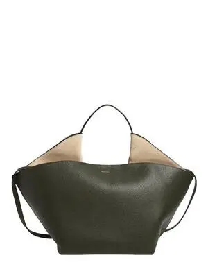 REE PROJECTS Medium Anne East/west Leather Tote - Deep Moss