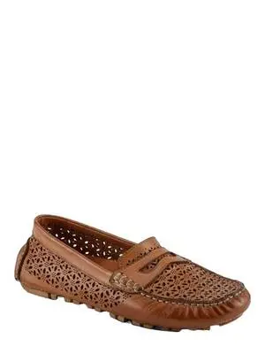 SPRING STEP SHOES Crain Driving Loafer - Brown