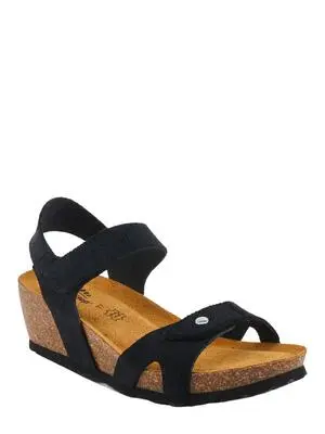 SPRING STEP SHOES Babybell Wedge Sandal - Black Suede