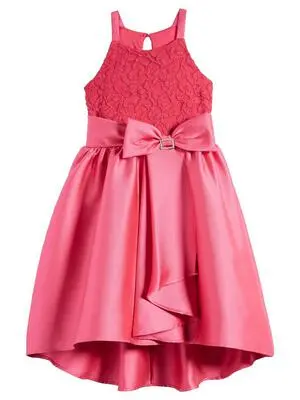LOVE, NICKIE LEW Shimmer Bodice Party Dress - Magenta