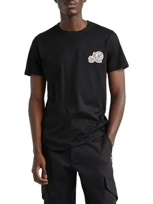 Moncler Logo Cotton T-shirt Black