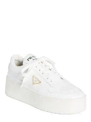 Prada Prada Flatform Downtown Platform Sneakers Bianco