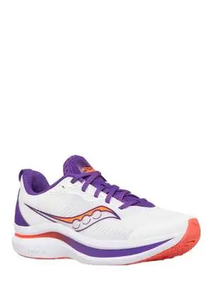Saucony Endorphin Kdz Running Sneaker - White/ Purple