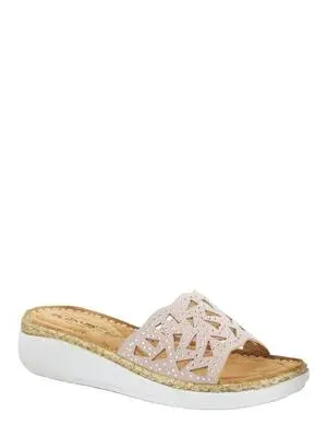 SPRING STEP SHOES Windom Wedge Slide Sandal - Blush