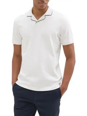 Theory Railor Jc P.relay Tipped Polo - White
