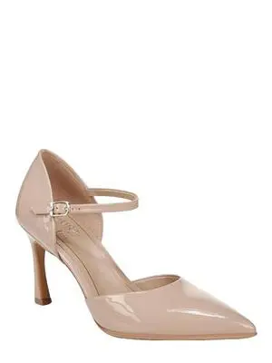 Naturalizer Amber Ankle Strap Pumps - Vintage Mauve Patent Leather