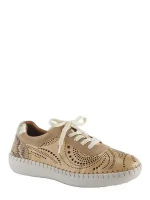 SPRING STEP SHOES Jumilla Mixed Media Sneakers - Beige