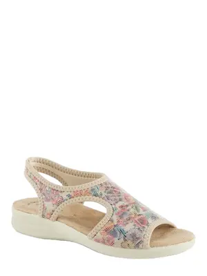 SPRING STEP SHOES Nyaman Slingback Sandal - Beige Multi