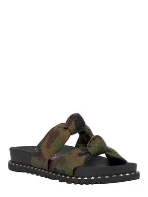 Jessica Simpson Caralyna Platform Slide Sandal - Forest Camo