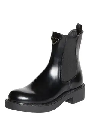 Prada Leather Chelsea Boot - Nero
