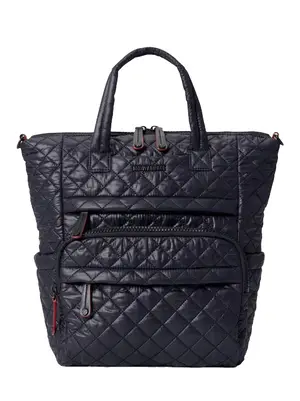 Mz Wallace Small Metro Quilted Nylon Utility Backpack - Black