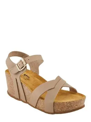 SPRING STEP SHOES Platform Wedge Sandal - Taupe