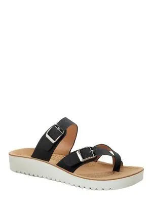 SPRING STEP SHOES Bayside Wedge Slide Sandal - Black