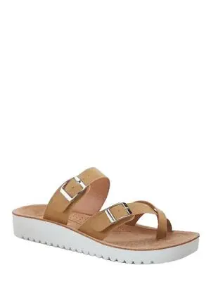 SPRING STEP SHOES Bayside Wedge Slide Sandal - Tan