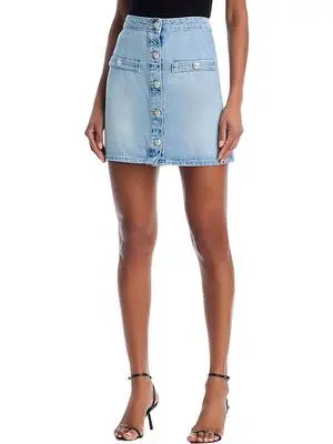 L'Agence Kris Denim Mini Skirt - Fontana
