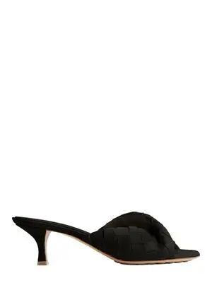 Bottega Veneta Blink Intrecciato Leather Mules - Black