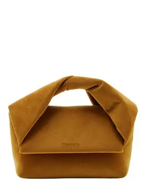 JW Anderson Midi Twister Velvet Bag - Brown