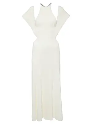 Chloé Cutout Wool Maxi Dress - White