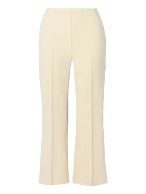 HIGH SPORT Kick Cropped Flared Pants - Off-white
