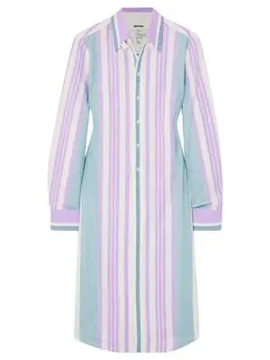 BETTTER Lorca Striped Linen Midi Shirt Dress - Multi
