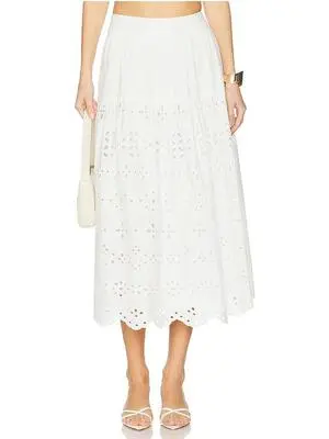 Hemant & Nandita Midi Skirt - Off White