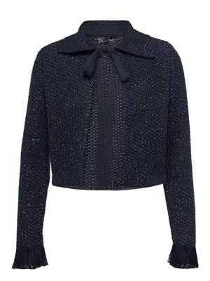 Oscar De La Renta Cotton-blend Tweed Jacket - Blue