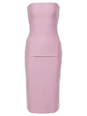 Sportmax Strapless Jersey Midi Dress - Purple