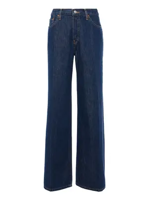 RE/DONE Palazzo Mid-rise Wide-leg Jeans - Blue