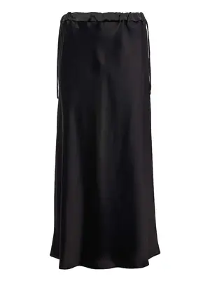 Max Mara Editore Satin Midi Skirt - Black