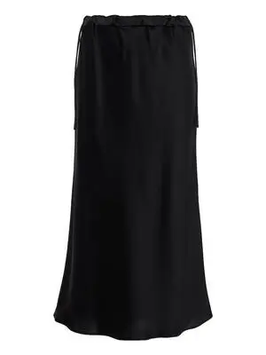 Max Mara Max Mara Editore Satin Midi Skirt Black
