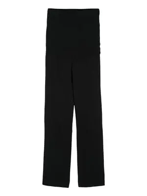 Paris Georgia Apron Straight-leg Trousers - Black