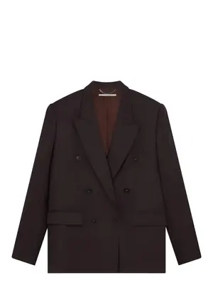 Stella McCartney Double-breasted Wool Blazer - Brown