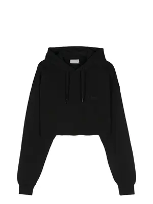 VTMNTS VTMNTS Logo-Embroidered Crop Hoodie