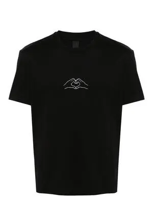 Neil Barrett Heart-shape Print T-shirt - Black