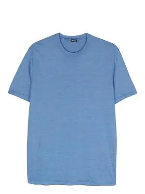 Kiton Crew-neck Mélange T-shirt - Blue