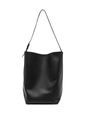 THE ROW Debossed Logo Shoulder Bag - Black