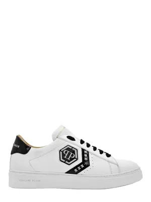 Philipp Plein Lo-top Leather Sneakers - White
