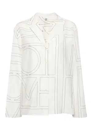 TOTÊME TOTEME Monogram-Embroidered Shirt