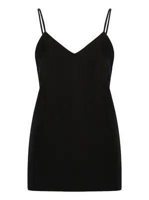 TOTEME Crepe V-neck Tank Top - Black