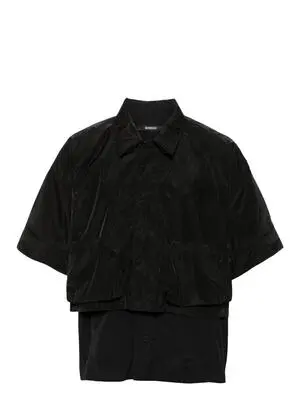 SONGZIO Layered Cotton Shirt - Black