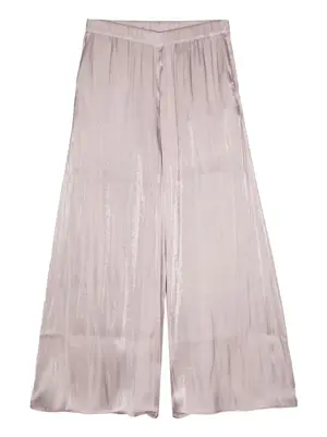 B+AB Laminated Wide-leg Cropped Trousers - Purple