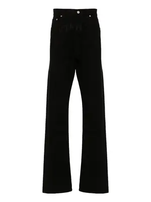 VTMNTS Logo-embroidered Straight-leg Jeans - Black