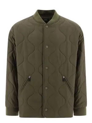 A.p.c. Florent Quilted Bomber Jacket - Green