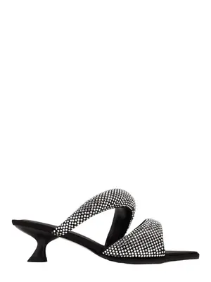 Jw Pei Sara 50mm Crystal-embellished Mules - Black